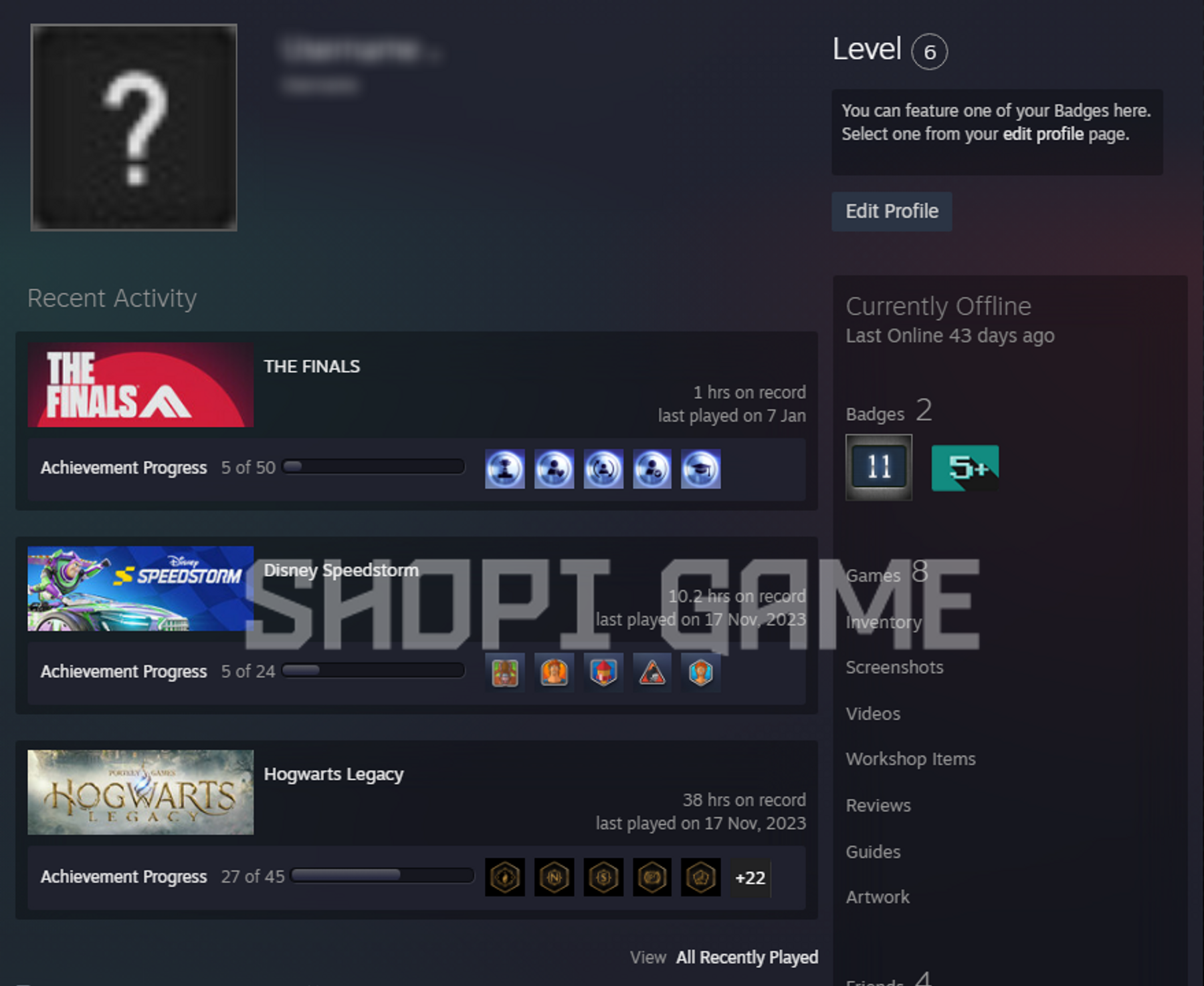 Купити Акаунт Steam Hogwarts Legacy + Steam 5 Level+ 1839 в інтернет ...