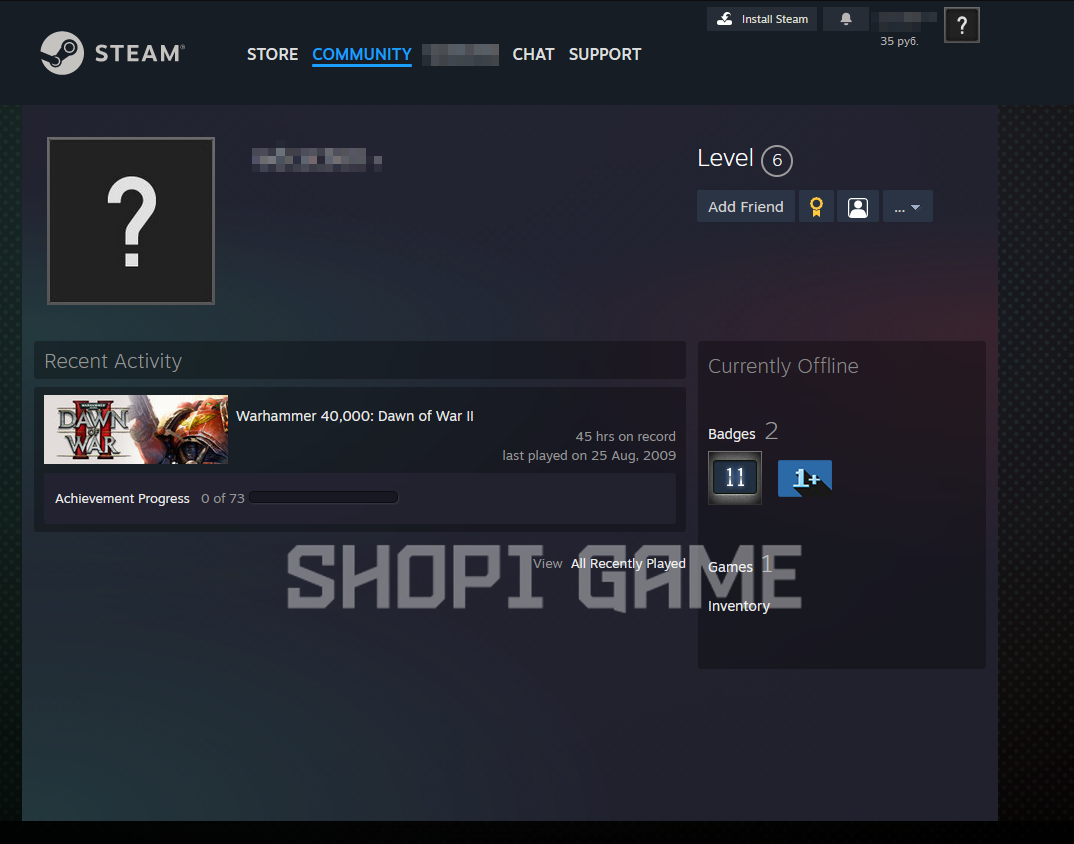 Steam account 6 lvl +Warhammer 40,000: Dawn of War II - Продаж ігрових ...