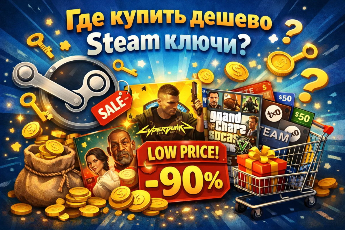 Где купить дешево Steam ключи?