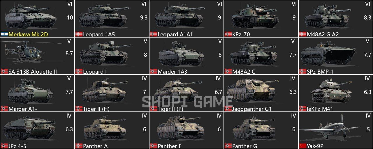 Buy Tanks 6-5 rank + 6 rank (5 pcs) + 5 rank (6 pcs) + inactive 100 ...